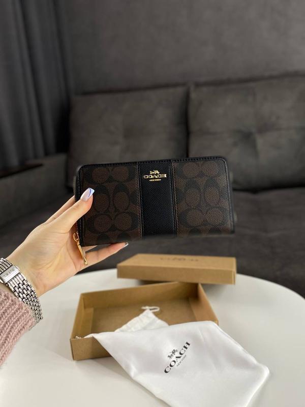 Black coach wallet store