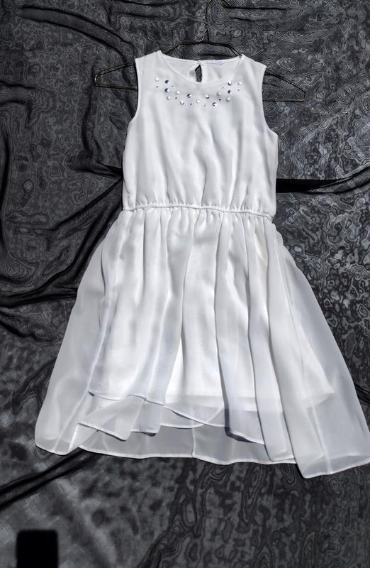 Красиве ніжне біле літнє плаття — ціна 260 грн у каталозі Короткі сукні Купити жіночі речі за