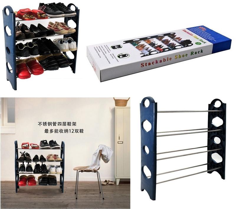 Стойка для обуви stackable shoe rack, 4 полки — цена 480 грн в каталоге ...