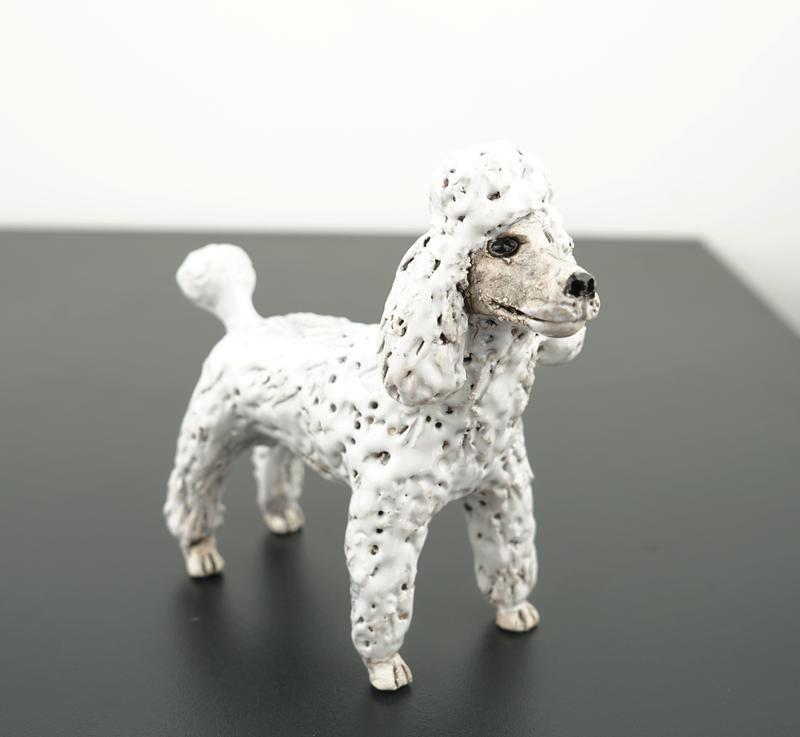 Статуетка пуделя собачка білий пудель подарунок колекціонеру пуделів — ціна 265 грн у каталозі