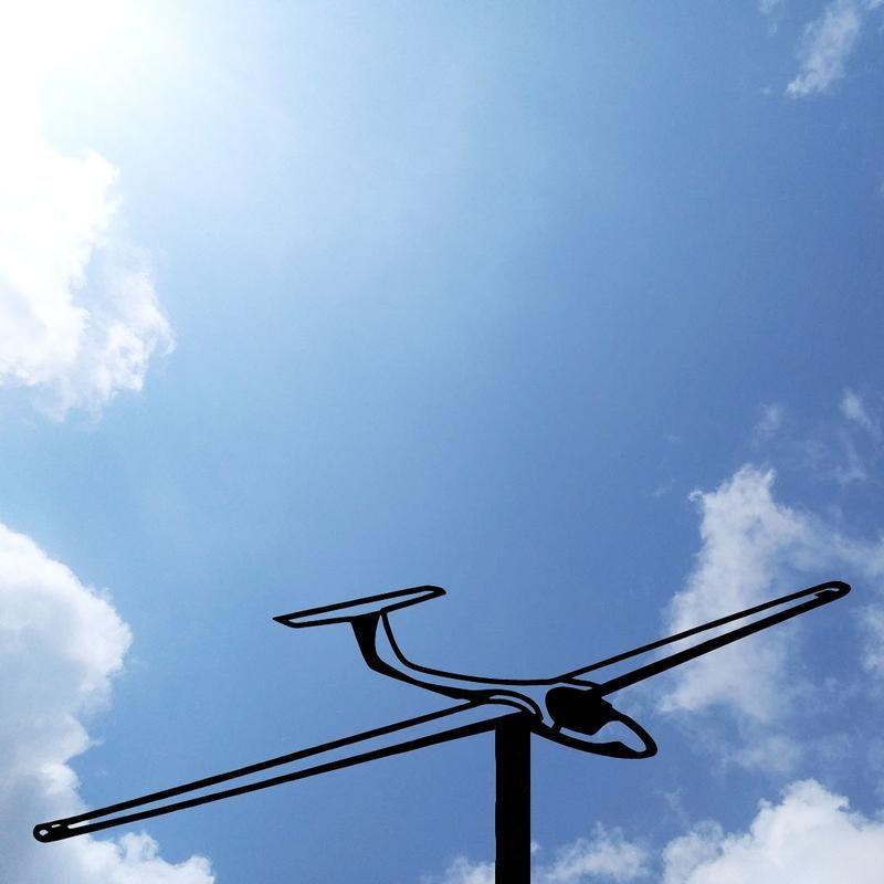 Флюгер на дах будинку пароплан літак — ціна 1300 грн у каталозі Садові скульптури Купити