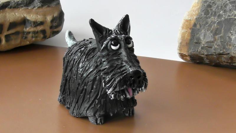 Статуэтка терьера чёрной окраски — цена 155 грн в каталоге Статуэтки Купить товары для дома и