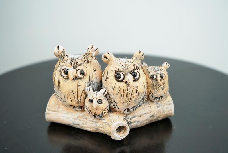 Сімя сов статуетку сови на колоді — ціна 167 грн у каталозі Статуетки Купити товари для дому та
