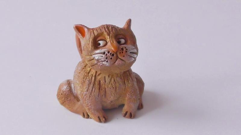 Кот фигурка ручной работы — цена 65 грн в каталоге Статуэтки Купить товары для дома и быта по