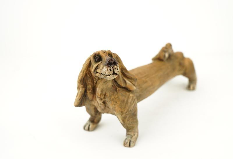 Статуэтка собака такса керамическая сувенир — цена 290 грн в каталоге