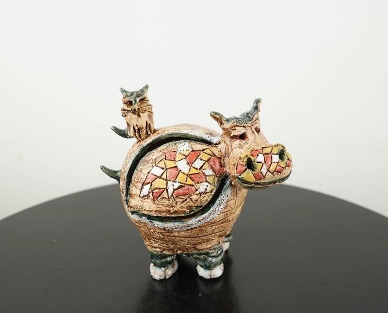 Статуэтка бегемотика ручной работы — цена 240 грн в каталоге Статуэтки Купить товары для дома и