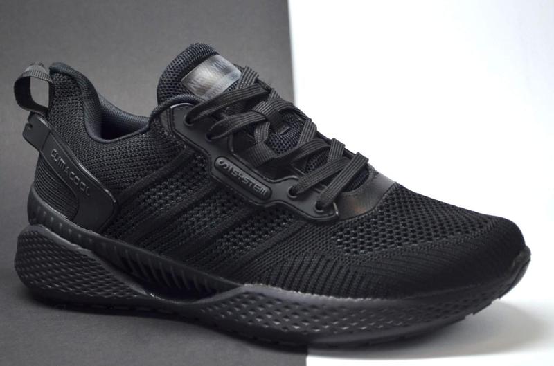 Чоловічі стильні літні кросівки сітка чорні new yike 1691 — ціна 1380 ...