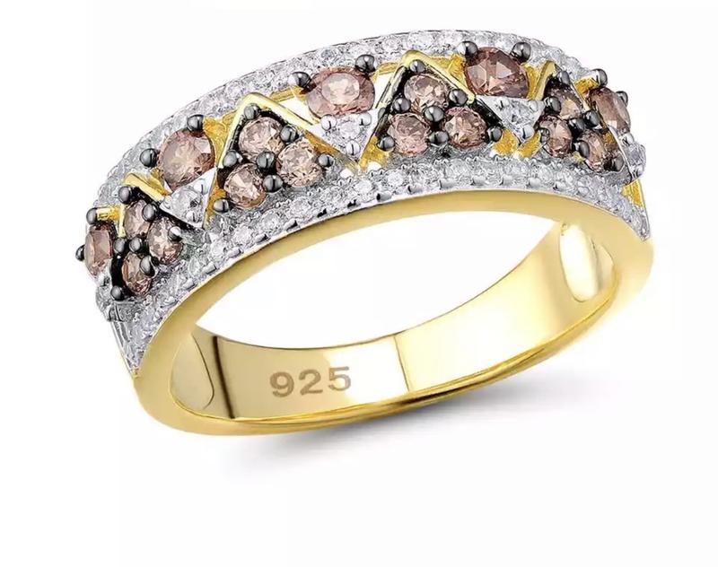 Срібне кільце,каблучка,перстень 925 проба з натуральним раухтопазом ...