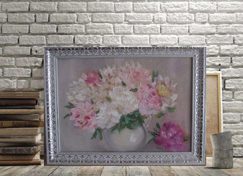 Картина ніжні квіти полотно двп олія — ціна 1600 грн у каталозі Картини Купити товари для