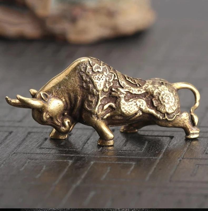 Мініатюрна статуетка бик латунь настільний орнамент — ціна 120 грн