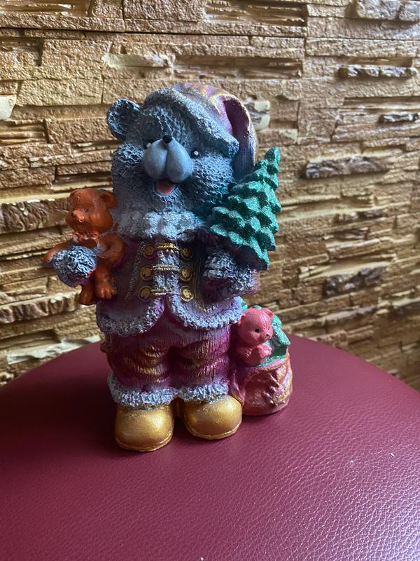 Керамічна статуетка новорічна ведмедик — ціна 450 грн у каталозі Статуетки Купити товари для