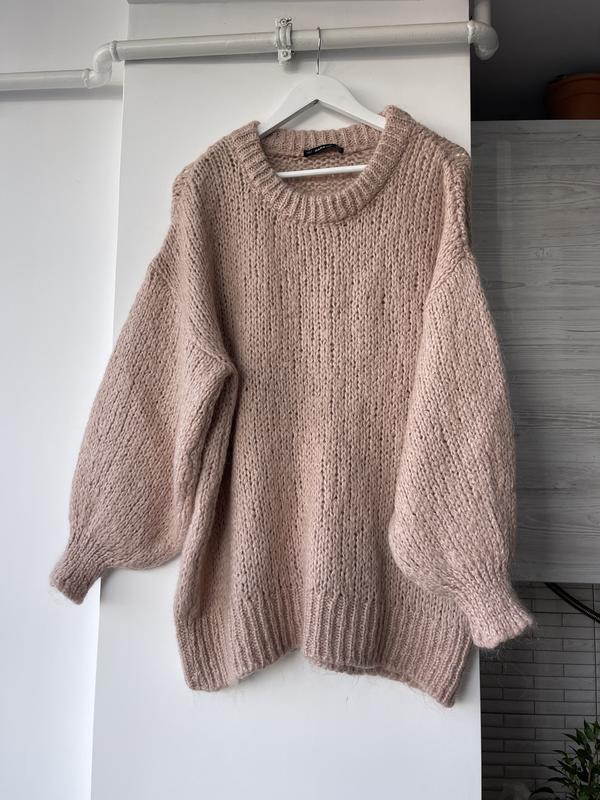 Свитер бежевый махеровый Zara — цена 500 грн в каталоге Свитеры Купить женские вещи по доступной