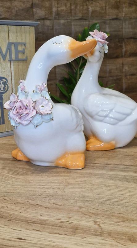 Статуэтка гусь пара гусей керамических — цена 425 грн в каталоге Статуэтки Купить товары для