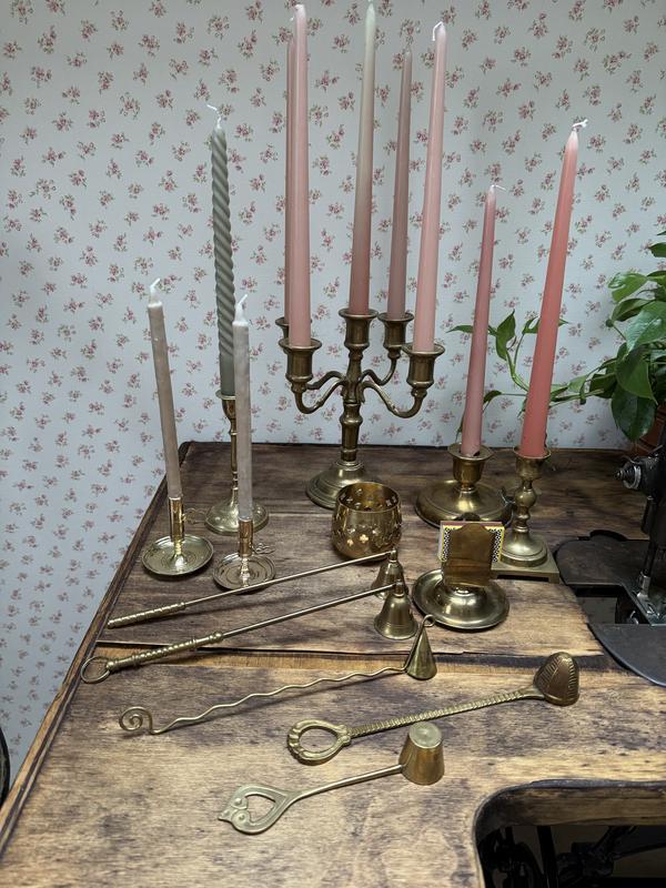 Латунні вінтажні свічники гасники тримач для сірників — ціна 299 грн у каталозі Свічники Купити