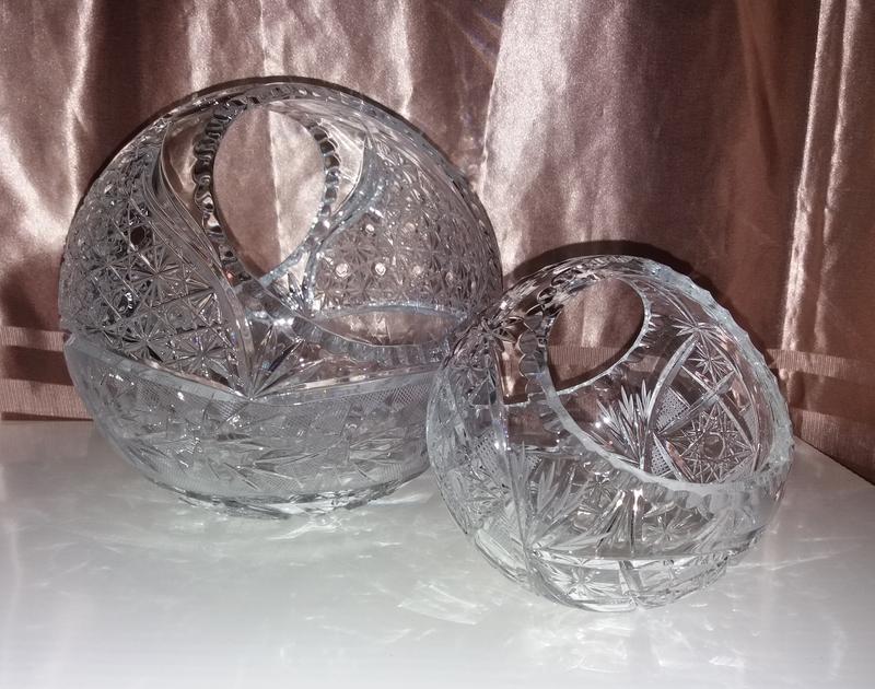 Кришталевий кошик ваза цукерниця фруктовниця — ціна 1000 грн у каталозі Фруктовниці Купити