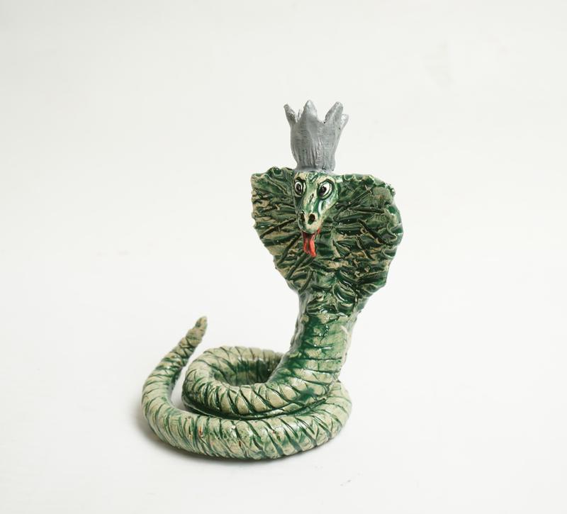 Оригінальна керамічна статуетка королівська кобра — ціна 266 грн у