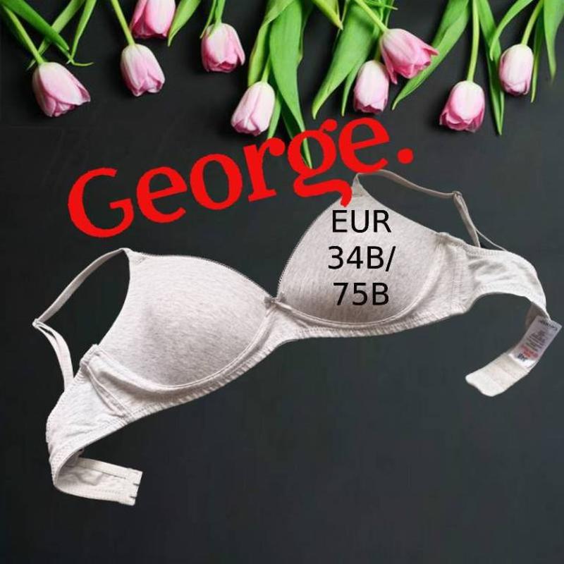 🌹🌹george eur 34b/75b бюстгальтер бавовна без кісточки поролон св. сірий 🌹🌹 — ціна 100 грн у ...