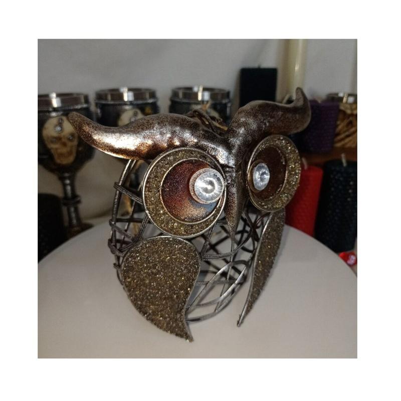 Металева статуетка ручної роботи стимпанк сова подарунок — ціна 640 грн у каталозі Статуетки