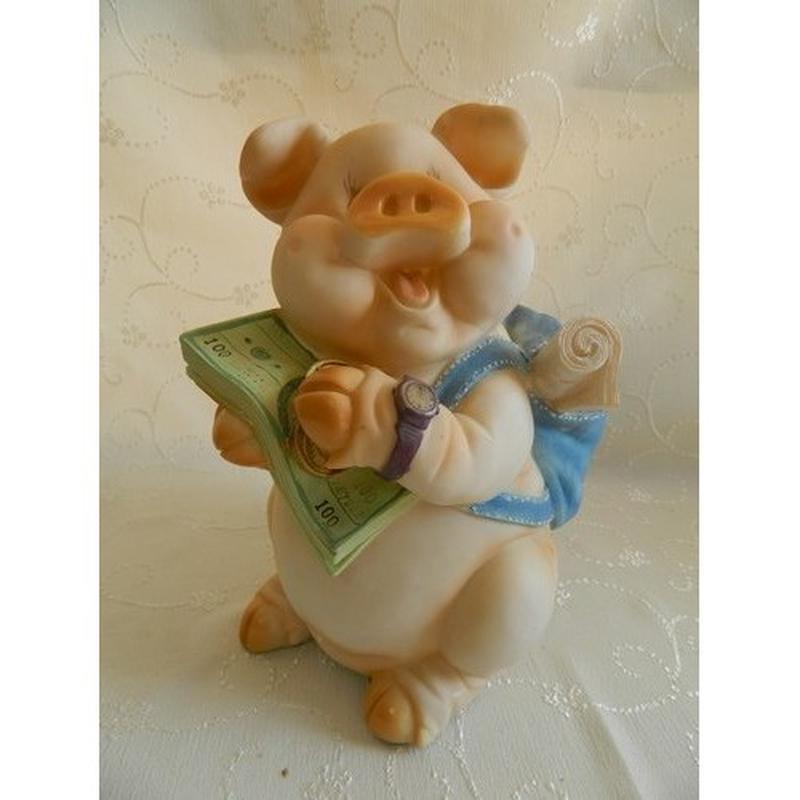 Статуэтка копилка керамика свинка денежная — цена 350 грн в каталоге Статуэтки Купить товары для