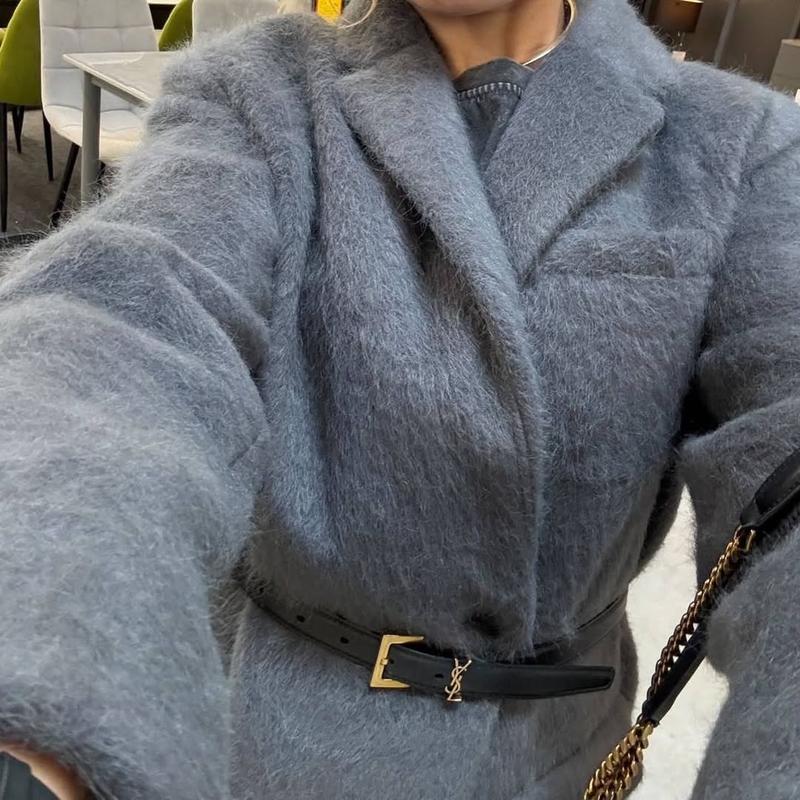 Пушистый блейзер пиджака Zara — цена 1890 грн в каталоге Пиджаки и жакеты Купить женские вещи по