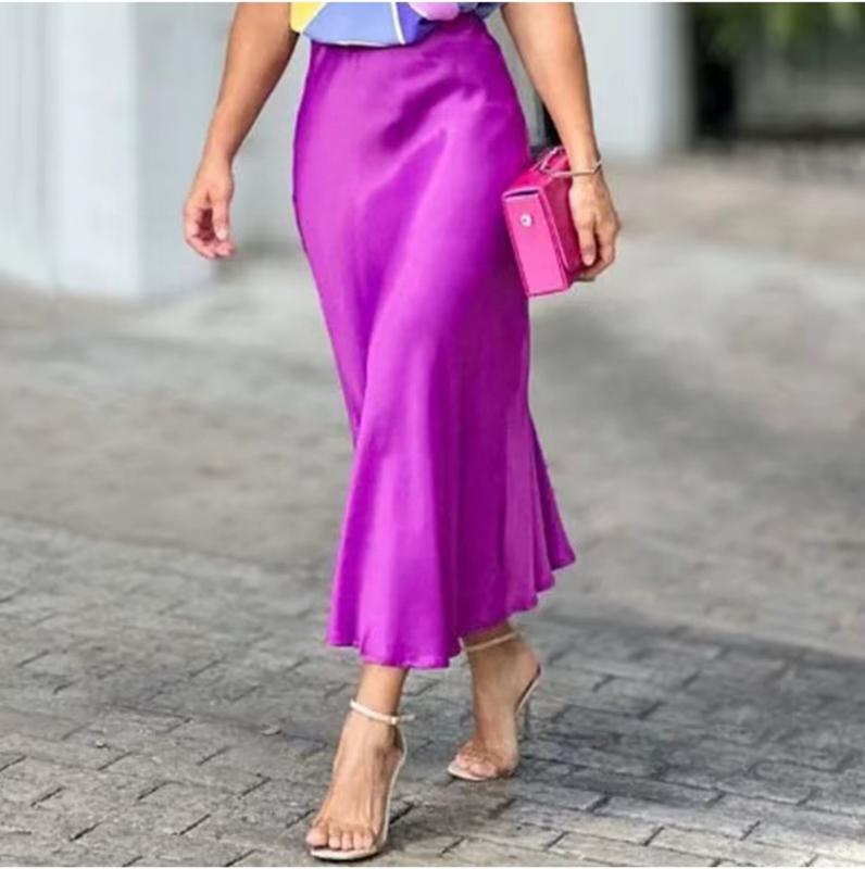 Атласна юбка — ціна 200 грн у каталозі Міді спідниці Купити жіночі речі за доступною ціною на