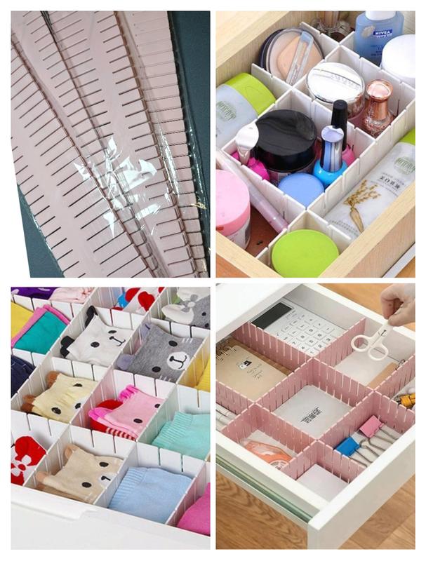 Набір універсальних перегородок для шухляд 4 шт рожеві — ціна 220 грн у каталозі Органайзери