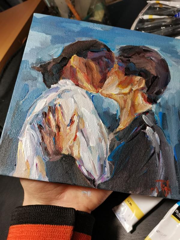 Рисунок картина влюбленная пара — цена 250 грн в каталоге Картины Купить товары для дома и быта