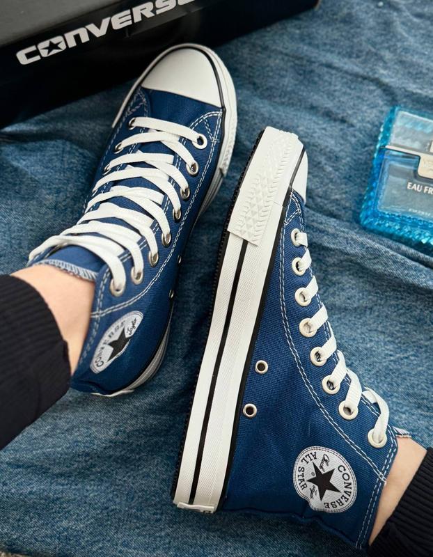 Сині високі кеди Converse All Star — ціна 2300 грн у каталозі Кеди Купити жіночі речі за