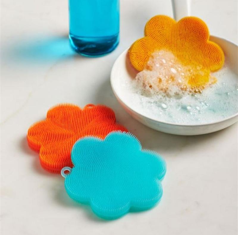 4 шт набір губка силіконова щітка для миття посуду овочів — ціна 100 грн у каталозі Губки