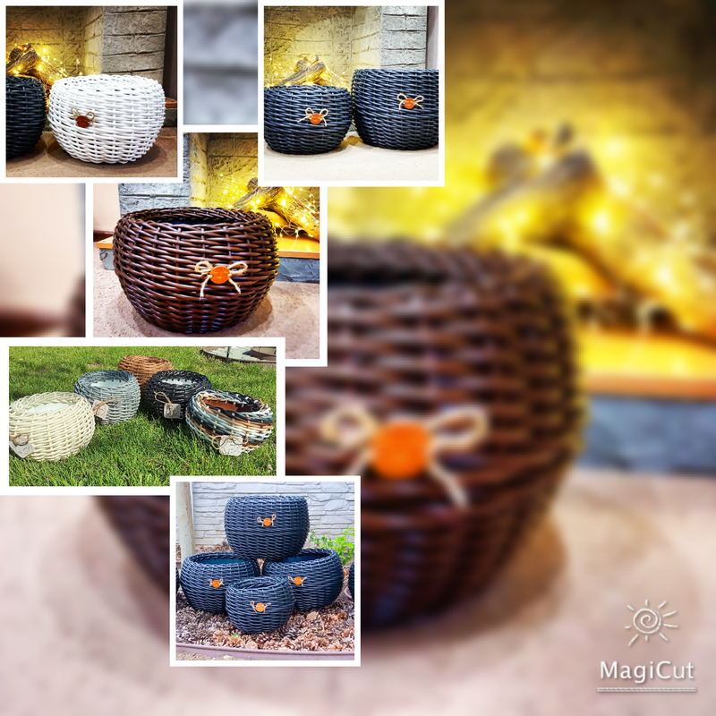 Кашпо з ротангу кошики лежанки для тварин пасхальные корзины — ціна 250 грн у каталозі Кашпо