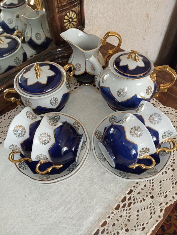 Редкий сервиз синий бутон на 4 персоны — цена 2700 грн в каталоге Чайные сервизы Купить товары