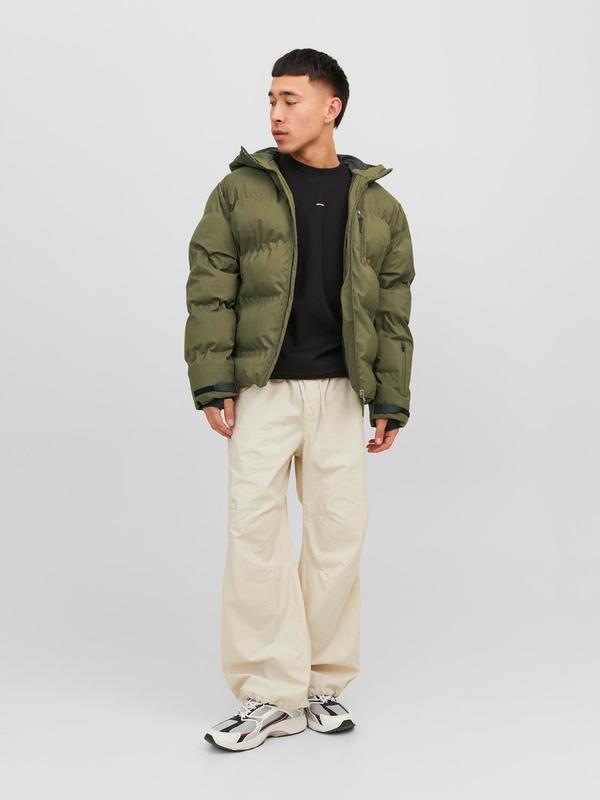 Пуховик на тінсулейті короткий чоловічий jack&jones xxl оливковий ...