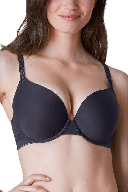 Чорний бюстгальтер на великі груди simone perele muse plunge 75e, 80e 🖤 — ціна 950 грн у ...