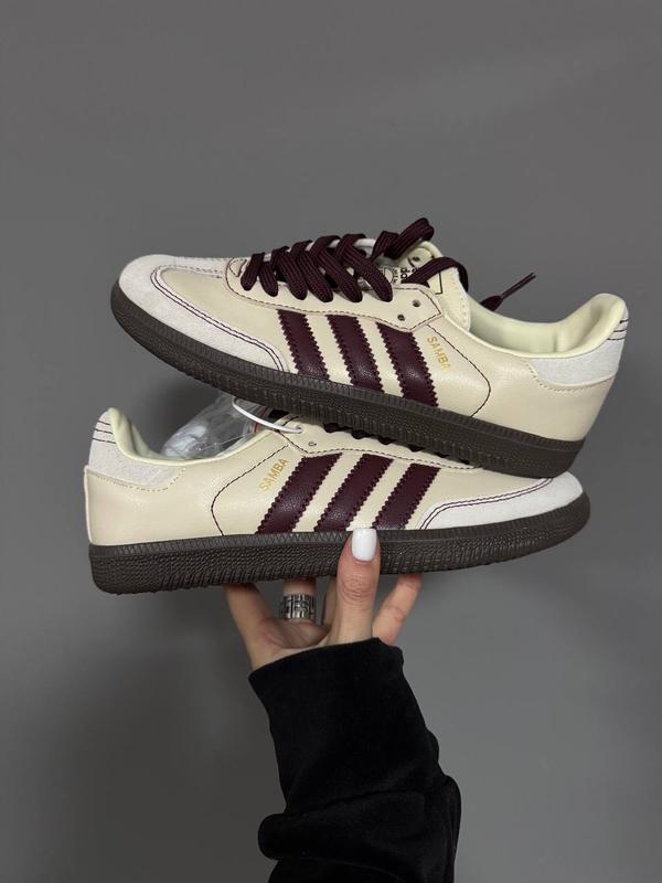 Кросівки adidas samba beige maroon stripes — ціна 2499 грн у каталозі ...