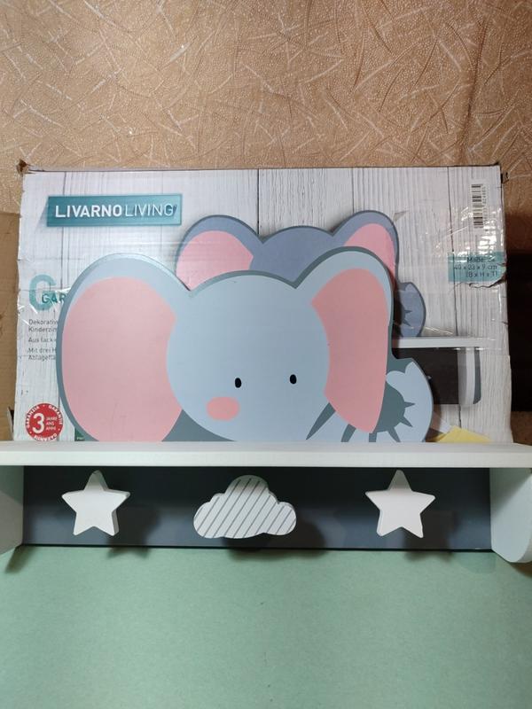 Полка детская с крючками от Livarno — ціна 450 грн у каталозі Полиці Купити товари для дому та