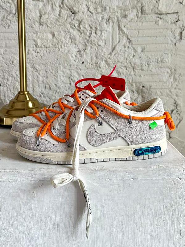 Тоендові жіночі кросівки nike sb dunk low x off white lot 31:50 сіро ...