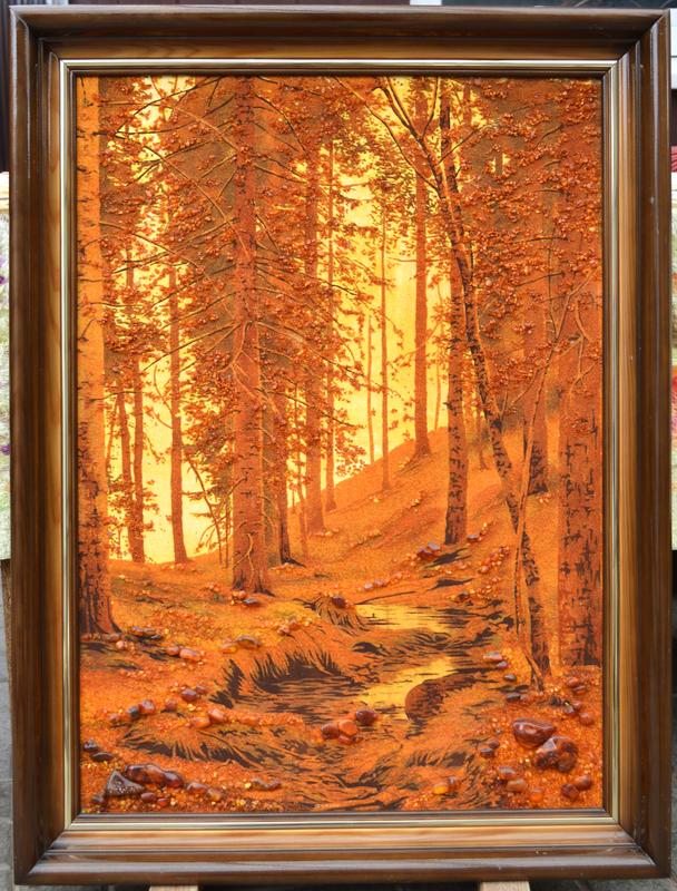 Картина з бурштину пейзаж — ціна 13000 грн у каталозі Картини Купити товари для дому та