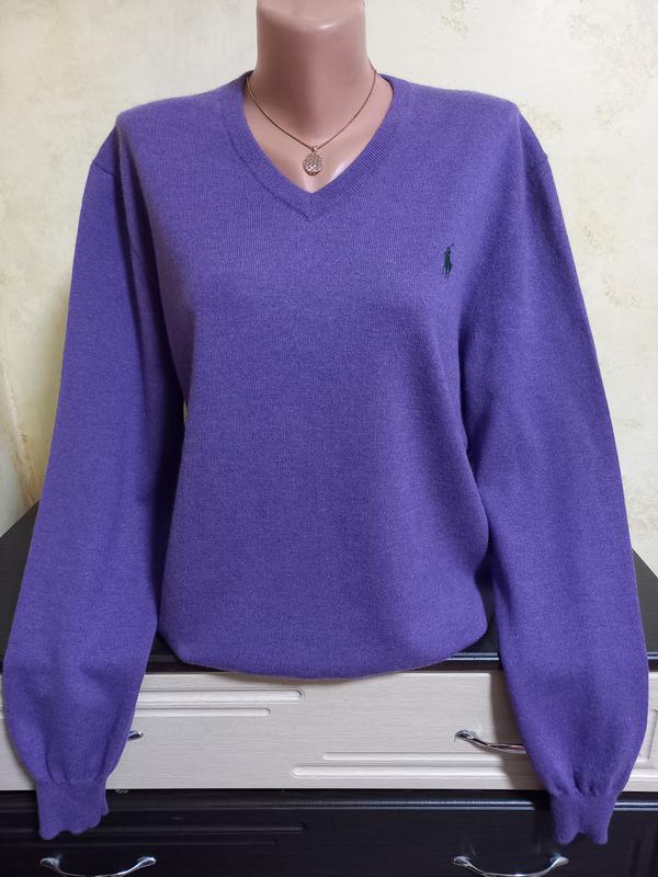 Светр пуловер Polo Ralph Lauren 100 шерсть мериноса оригінал M L — ціна 629 грн у каталозі