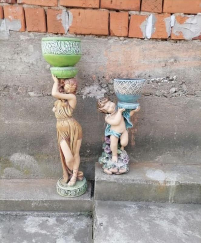 Горщики статуетки для квітів з гіпсу підставки з гіпсу декор для квітів — ціна 350 грн у