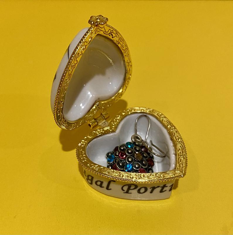 Вінтаж португалія порцелянова скринька пігульниця в формі серця ♥️ — ціна 375 грн у каталозі