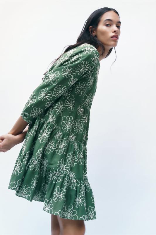 Сукня плаття з натуральної тканини з вишивкою від zara — ціна 699 грн у каталозі Короткі сукні ...