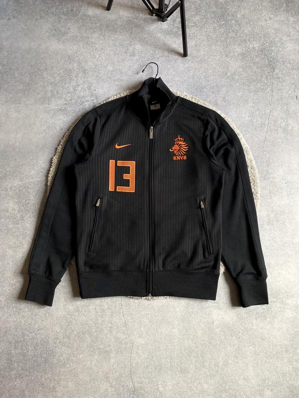 Nike knvb nederland holland football track jacket 12/13 оригинал мужская футбольная олимпийка ...