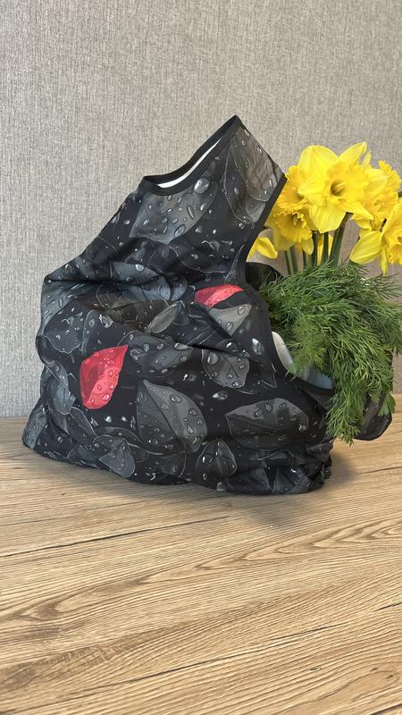 Багаторазова складна еко сумка для покупок з плащівки — ціна 420 грн у каталозі Господарські