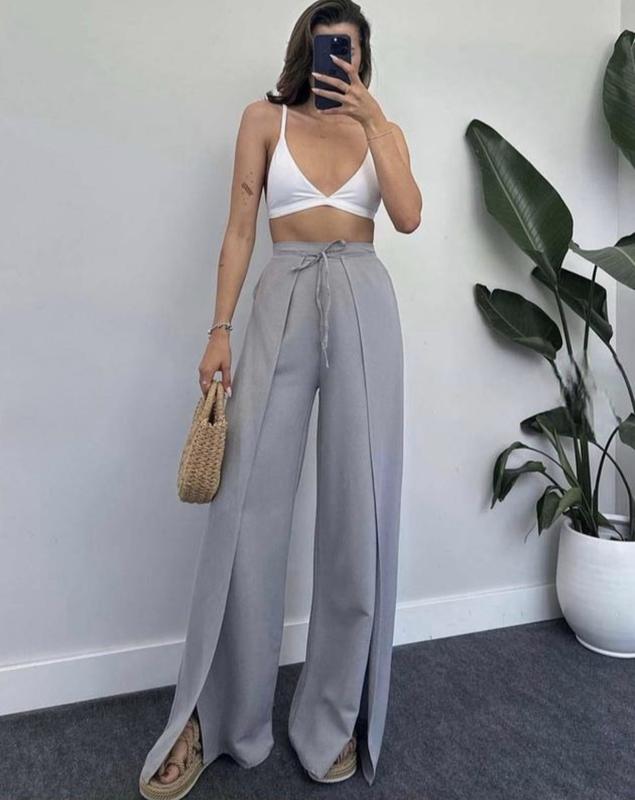 Брюки штани палаццо кюлоти льон жіночі — ціна 495 грн у каталозі Брюки Купити жіночі речі за