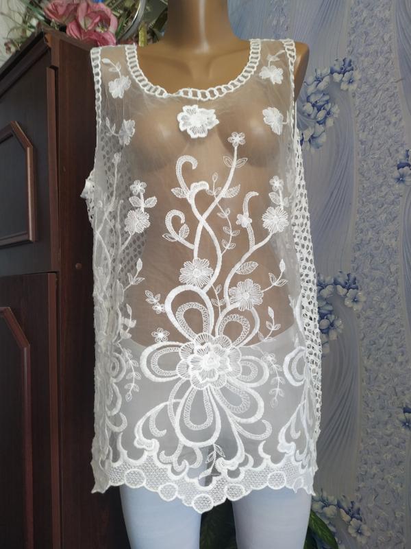 Пляжная туника с вышивкой — цена 65 грн в каталоге Туники Купить женские вещи по доступной цене