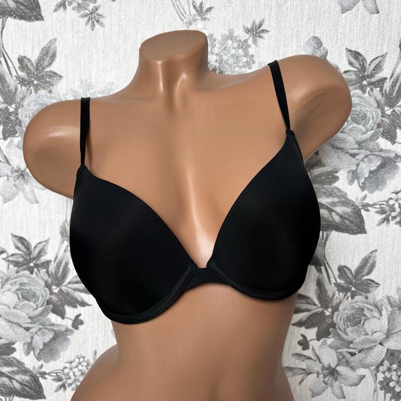 Чорний класичний бюстгальтер h&m 80b гладкий із мікрофібри — ціна 170 грн у каталозі ...