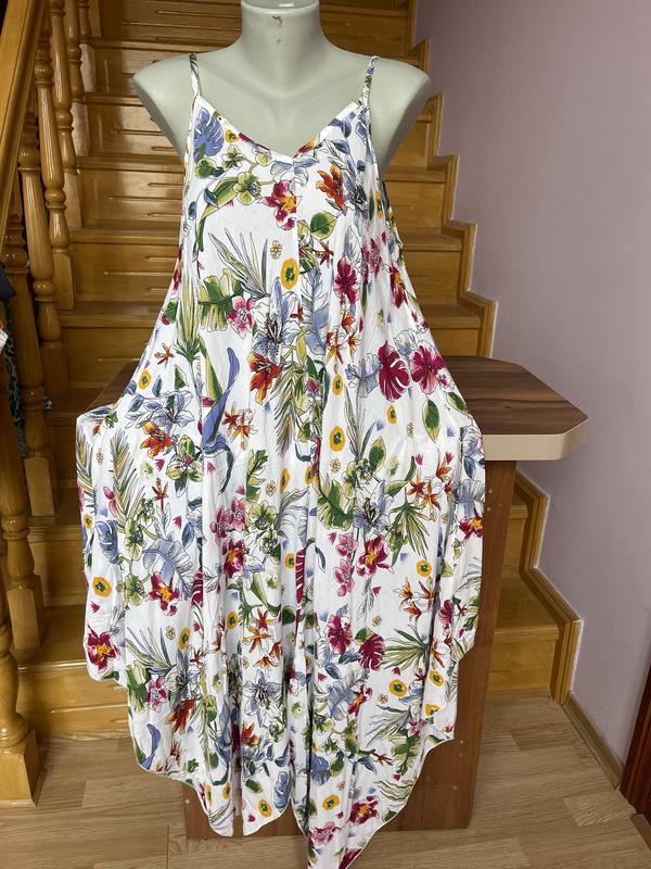 Сарафан штапель асиметрия 50 52 54 — ціна 195 грн у каталозі Сарафани Купити жіночі речі за