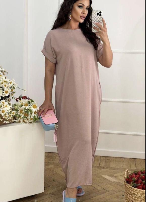 Довге трикотажне плаття 💐 — ціна 599 грн у каталозі Довгі сукні Купити жіночі речі за доступною