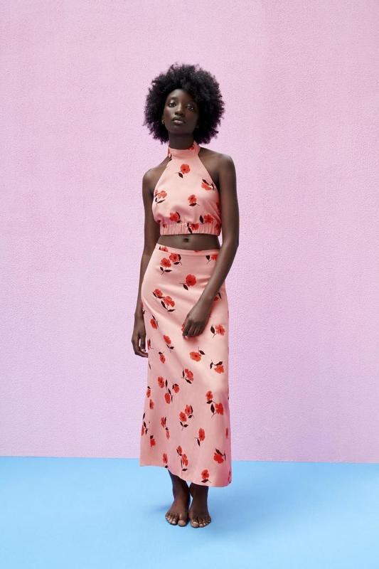 Zara міді спідниця льон — ціна 160 грн у каталозі Міді спідниці Купити жіночі речі за доступною