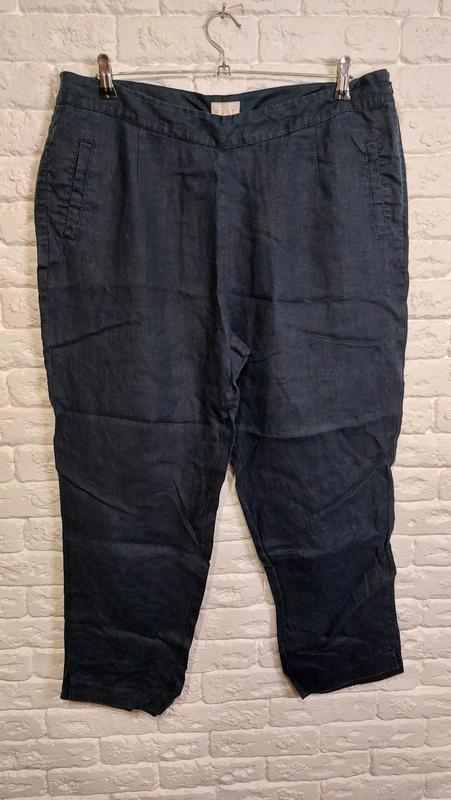 Фірмові лляні штани — ціна 184 грн у каталозі Брюки Купити жіночі речі за доступною ціною на